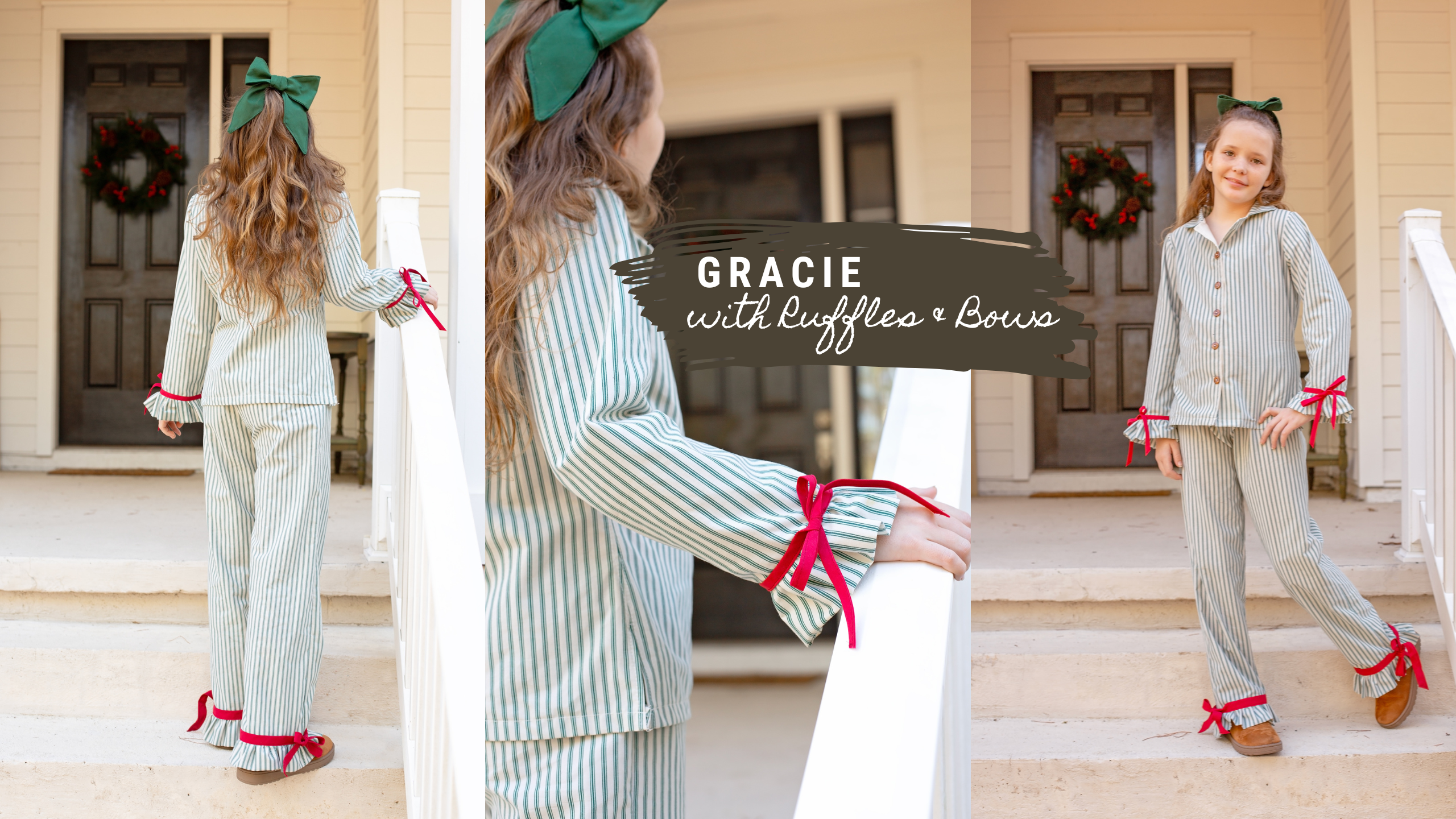 Gracie Pajama Hack with Ruffles & Bows – Violette Field Threads