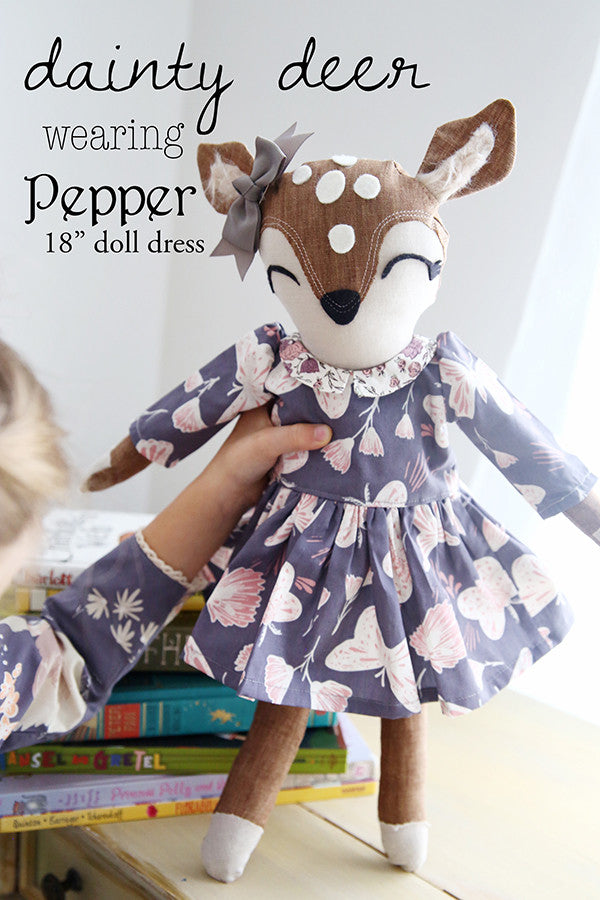 Dainty Deer 18" Stuffie Animal Pattern – Violette Field Threads